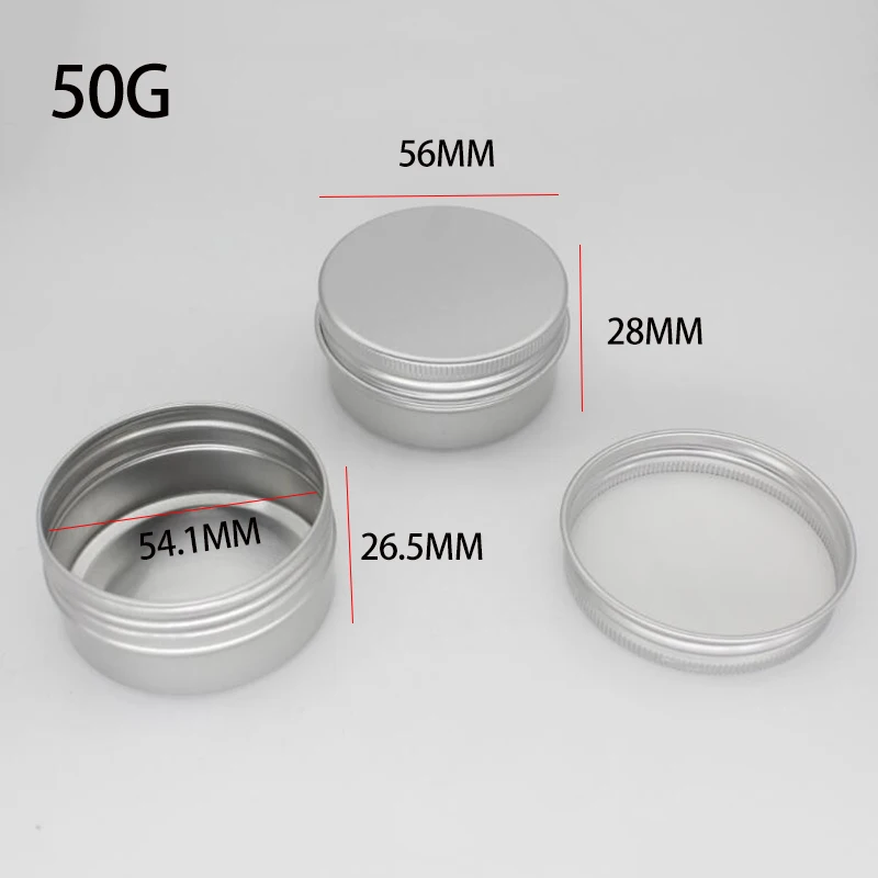 50pcs/lot 5g 10g 15g 20g 30g 40g 50g Aluminum Jars 5ml 10ml 15ml 20ml 30ml 40g 50ml Empty ...