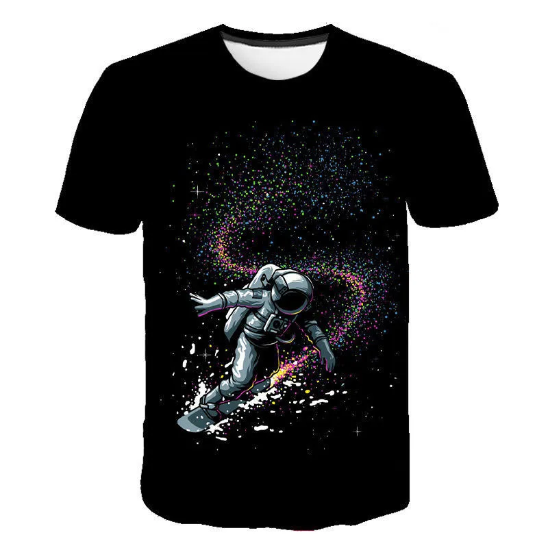 2021 Space Astronaut Graphic T Shirt For Men T Shirts Tops Clothing Men ...
