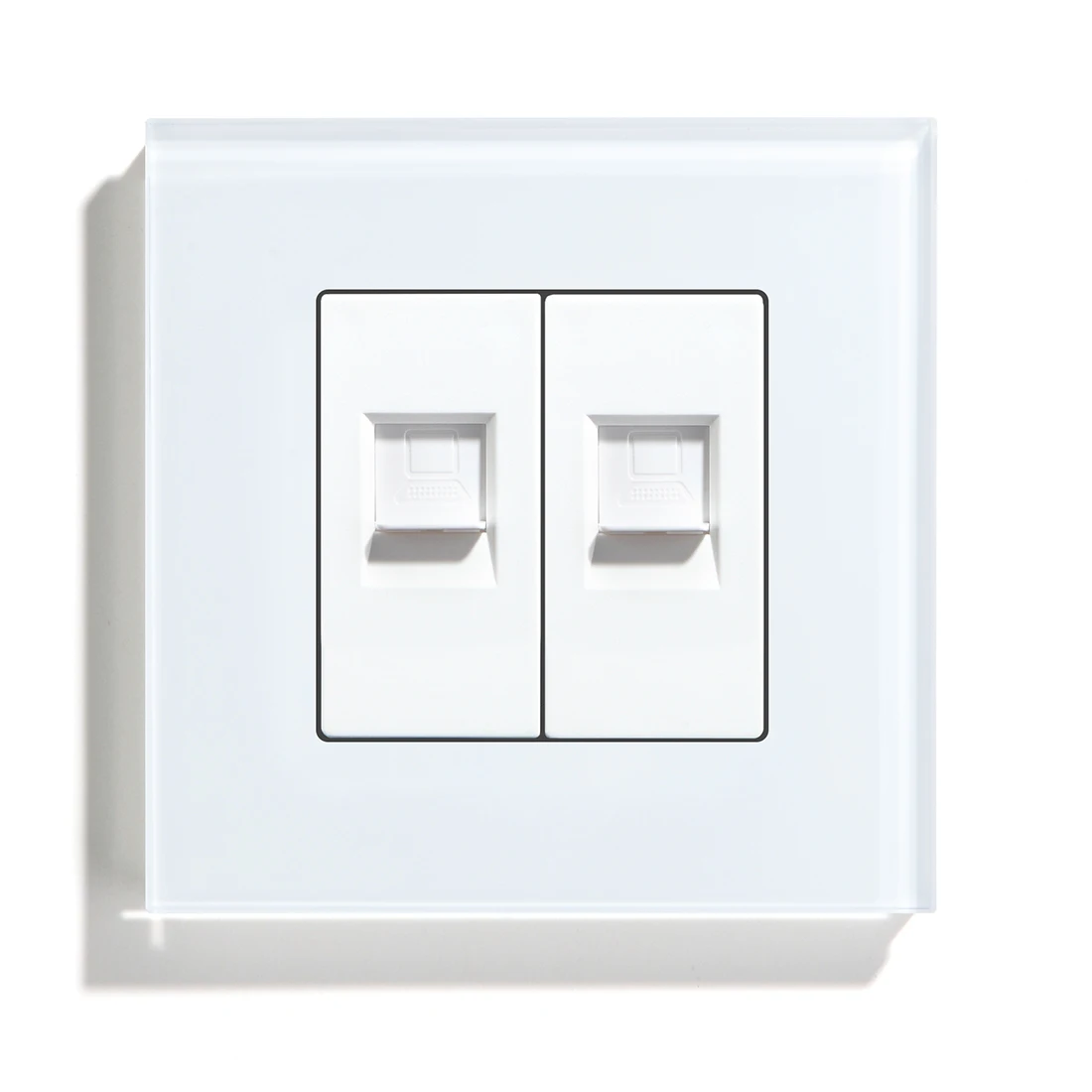 Bseed Double Pc Lan Wall Decorative Socket Dual Computer Plastic Plug ...