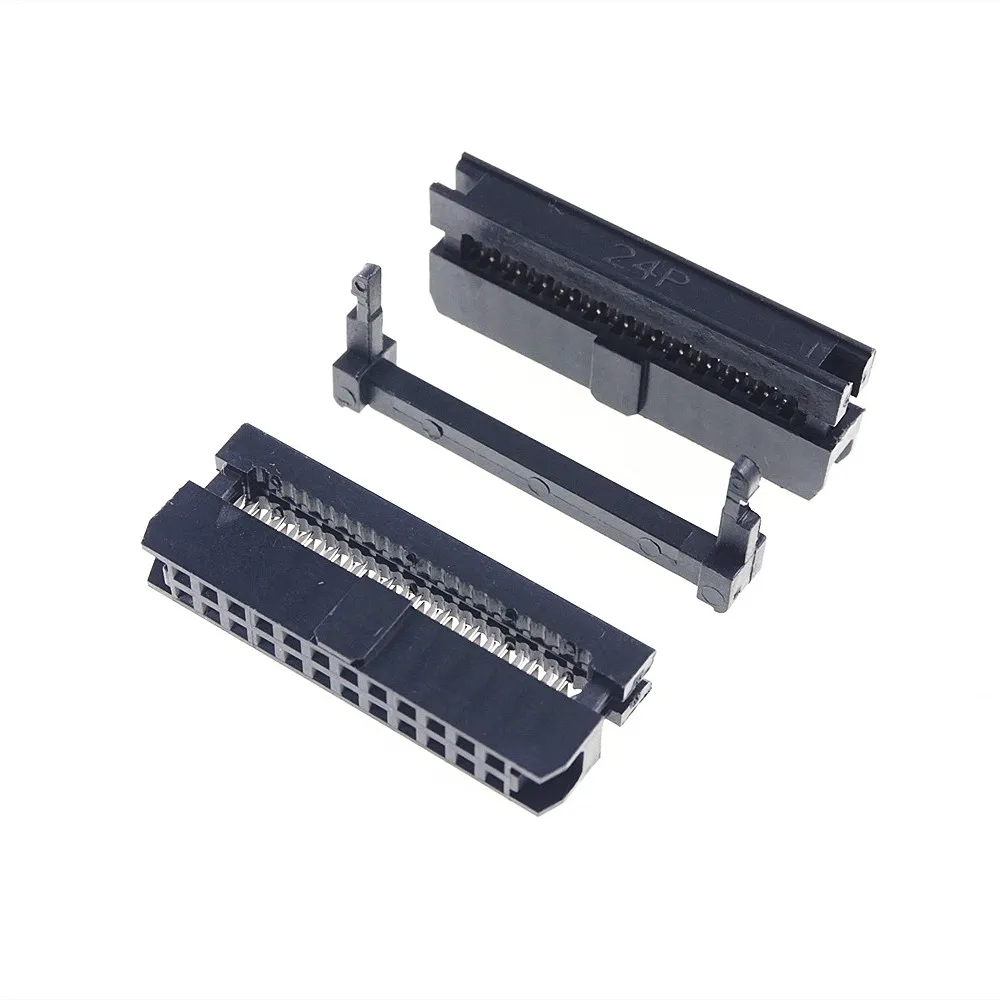 10 Pcs 0.079" 2.0 Mm 24 Pin Dual Row Idc Socket Female 2x12 P 24 ...