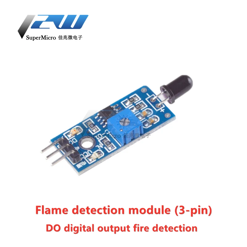 Lm393 3 Pin Ir Sensor De Detecção De Incêndio Módulo Para Arduin O Kit