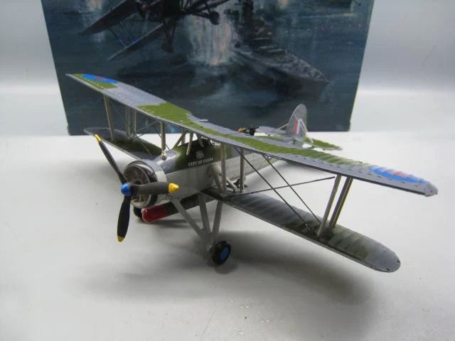 1/72 World War II England Retro British Army Torpedo Attack Swordfish Biplane Air Force Fighter ...