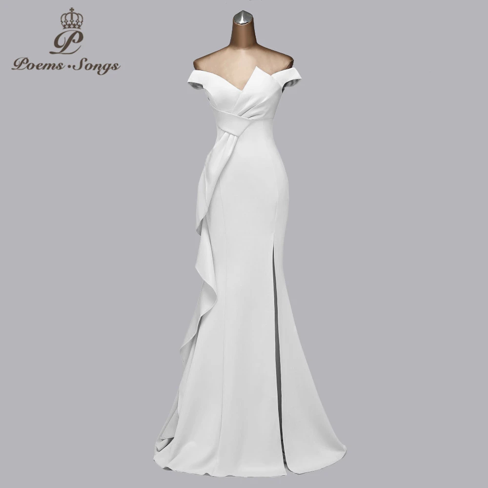 Candy Color Evening Dresses Prom Dresses Mermaid Evening Gown Boat Neck ...