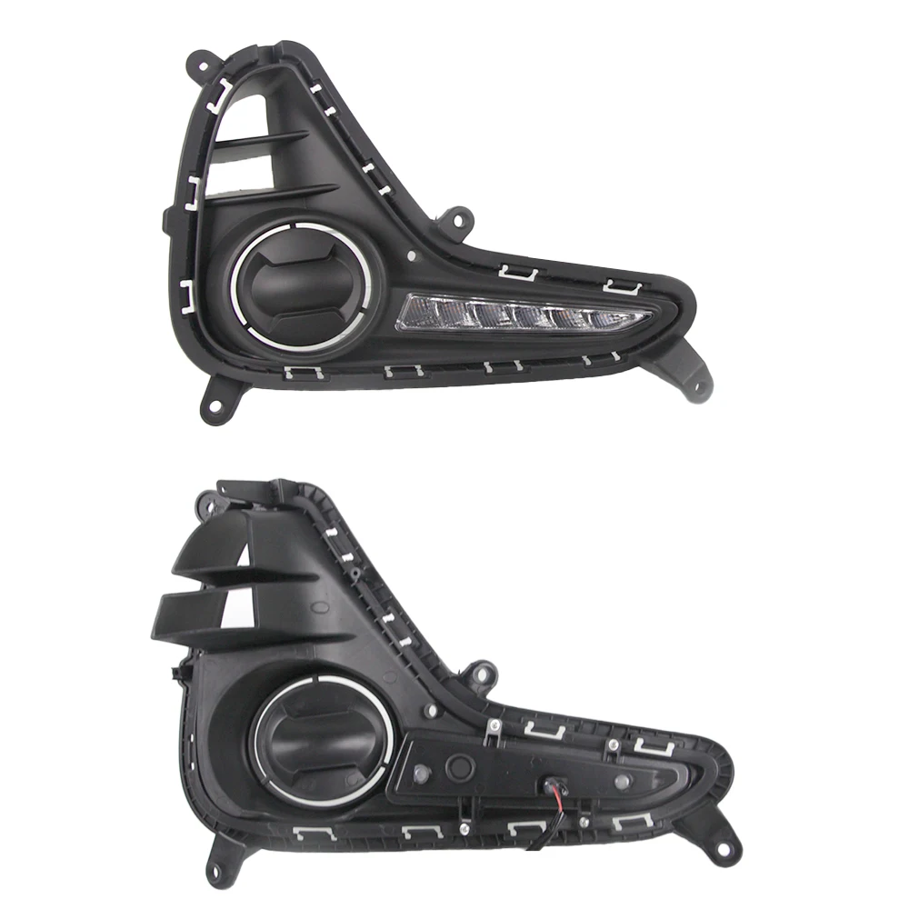 Car Flashing 2Pcs DRL For Hyundai Grand i10 2017 2018 2019 with turn signal 12V LED Car DRL Daytime running lights fog lamp AliExpress