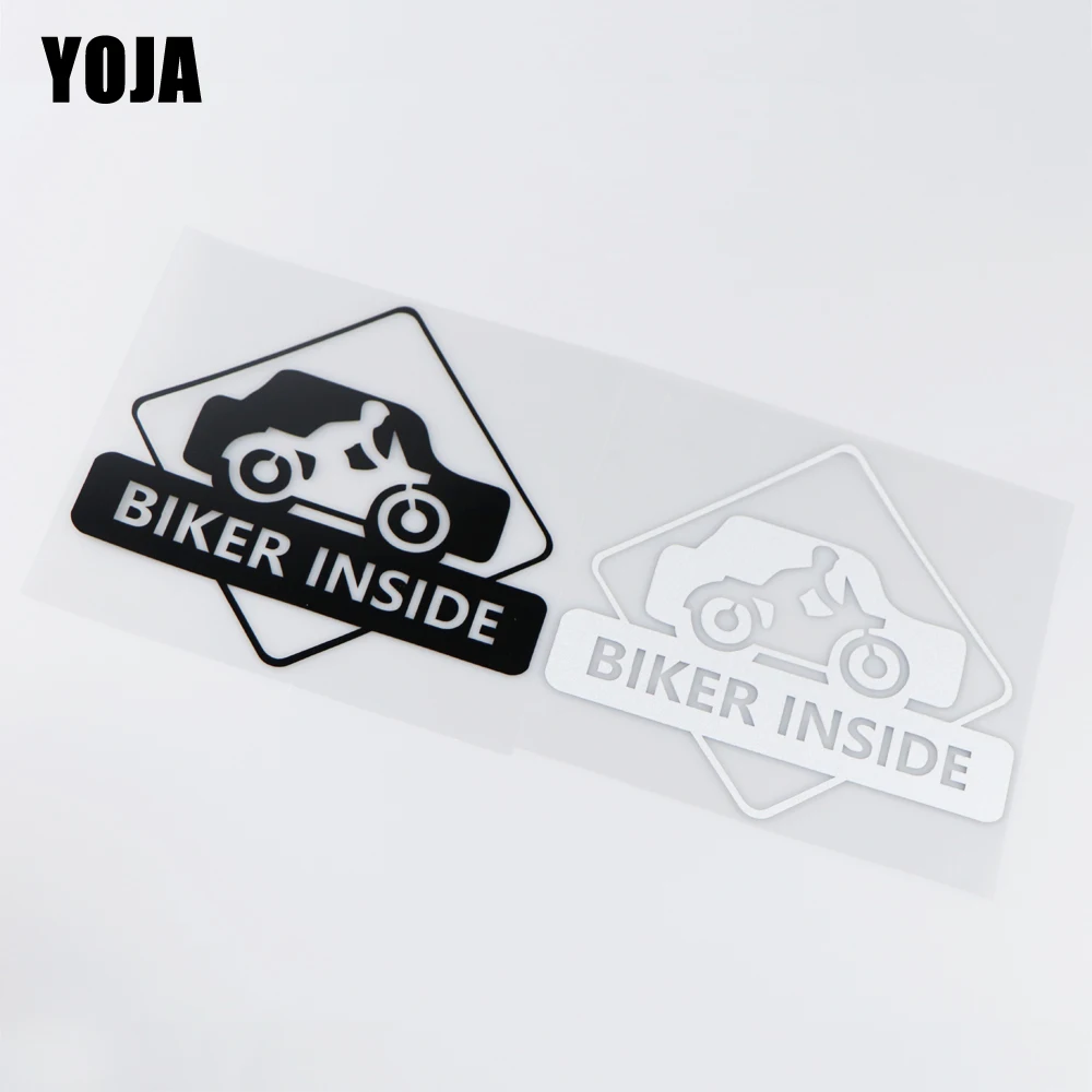 YOJA-15X14CM-BIKER-INSIDE-Car-Sticker-Cool-Cartoon-Funny-Vinyl-Decal ...