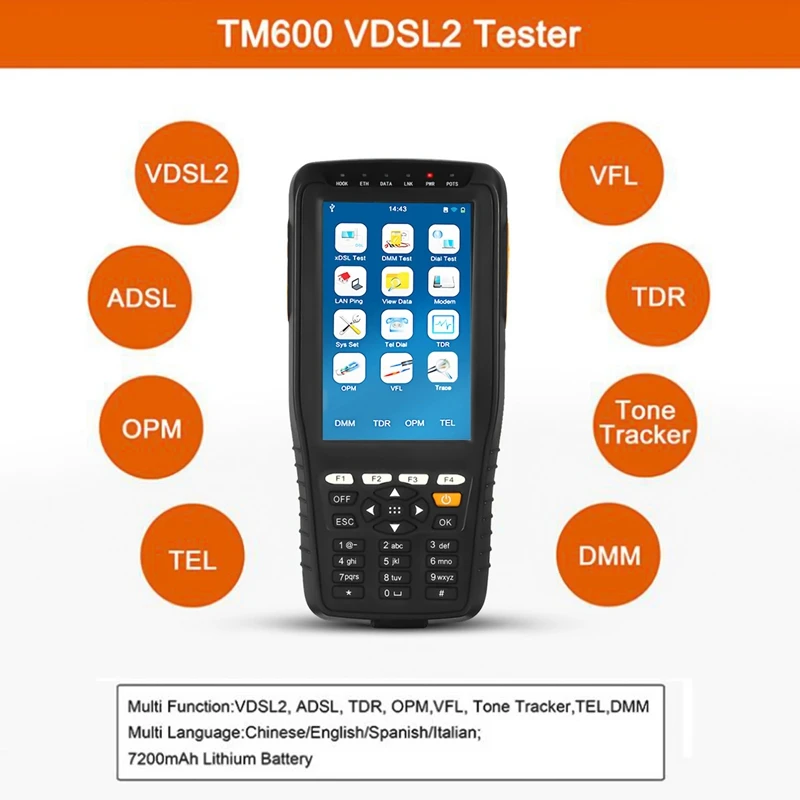 Tm-600 Vdsl Vdsl2 Tester Adsl Wan& Lan Tester Xdsl Line Test Equipment ...