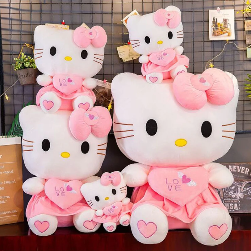 Hello Kitty Cat Plush Stuffed Toy Pillow - KawaiiMerch.com