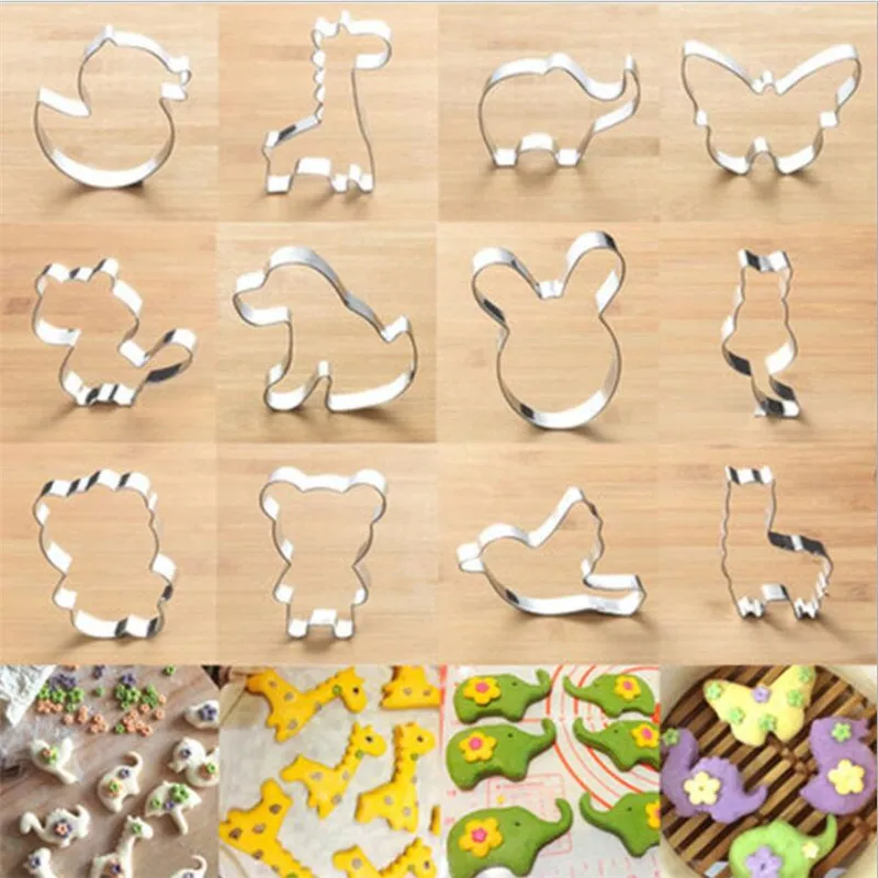 Kitchen Cookie Cutters Stainless Steel Unicorn Animal Biscuit Cookie ...