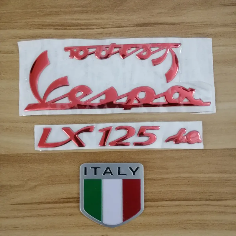 Motorcycle 3d Red Italy Italian Shield Flag Car Emblem Stickers Decal ...