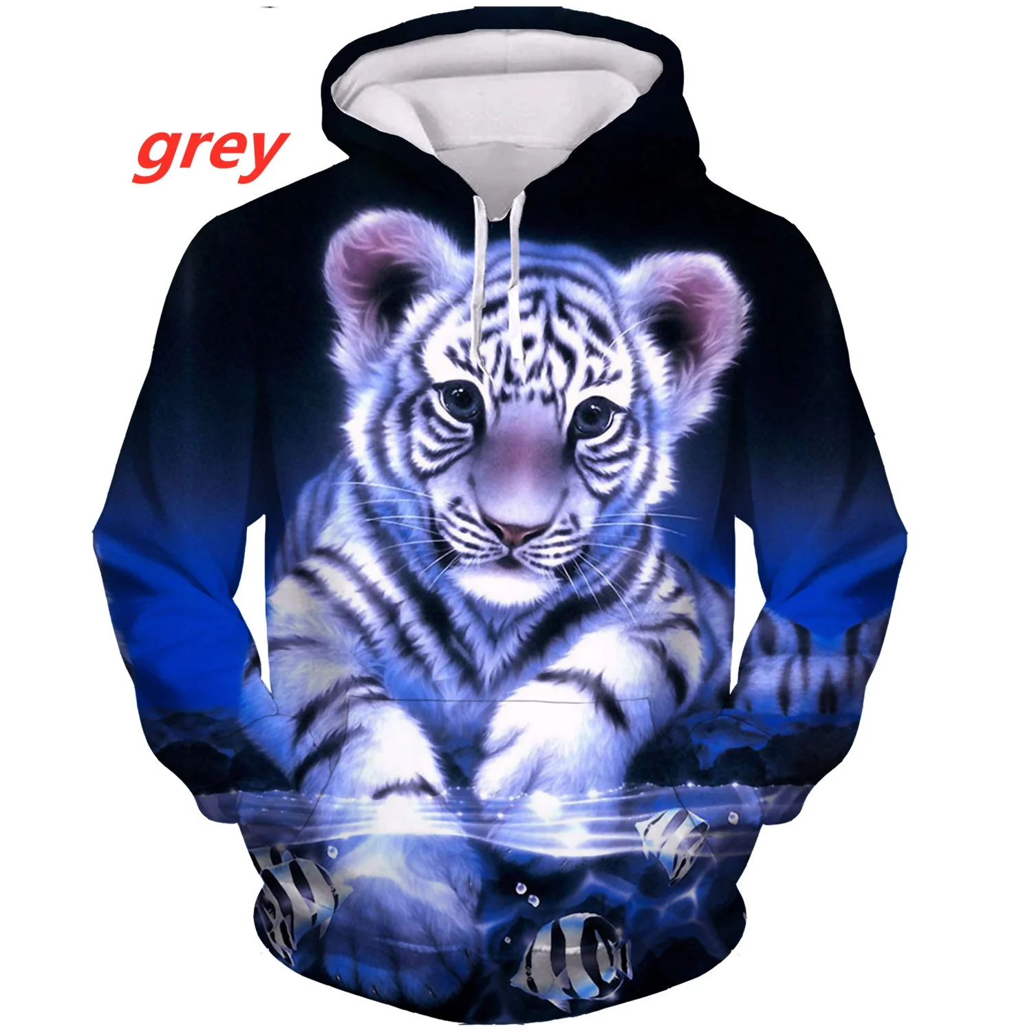 Moda animal tigre impressão 3d impresso moletom com capuz pulôver ...