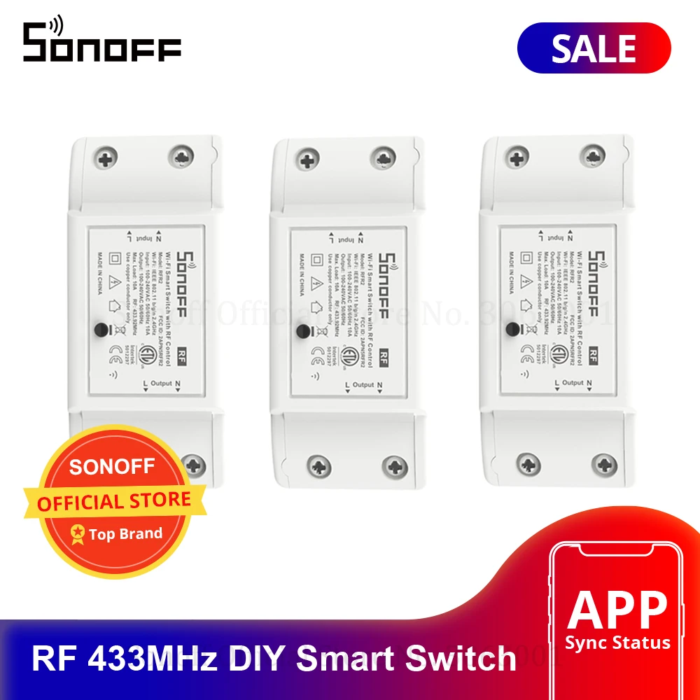 3PCS SONOFF RF Wifi Wireless DIY Smart Switch Moudle Support APP/RF ...