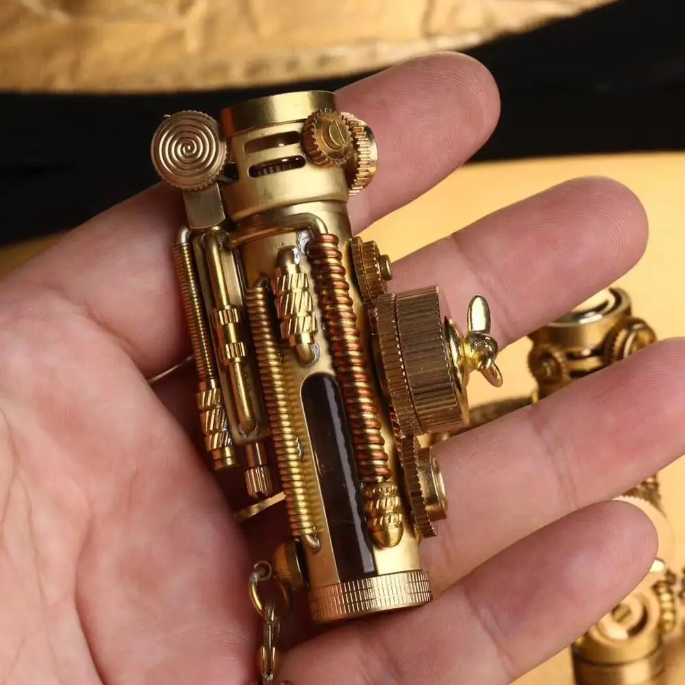 Punk-Steampunk-Lighter-Kerosene-Fuel-Cigarette-Lighter-with-Handcrafted ...