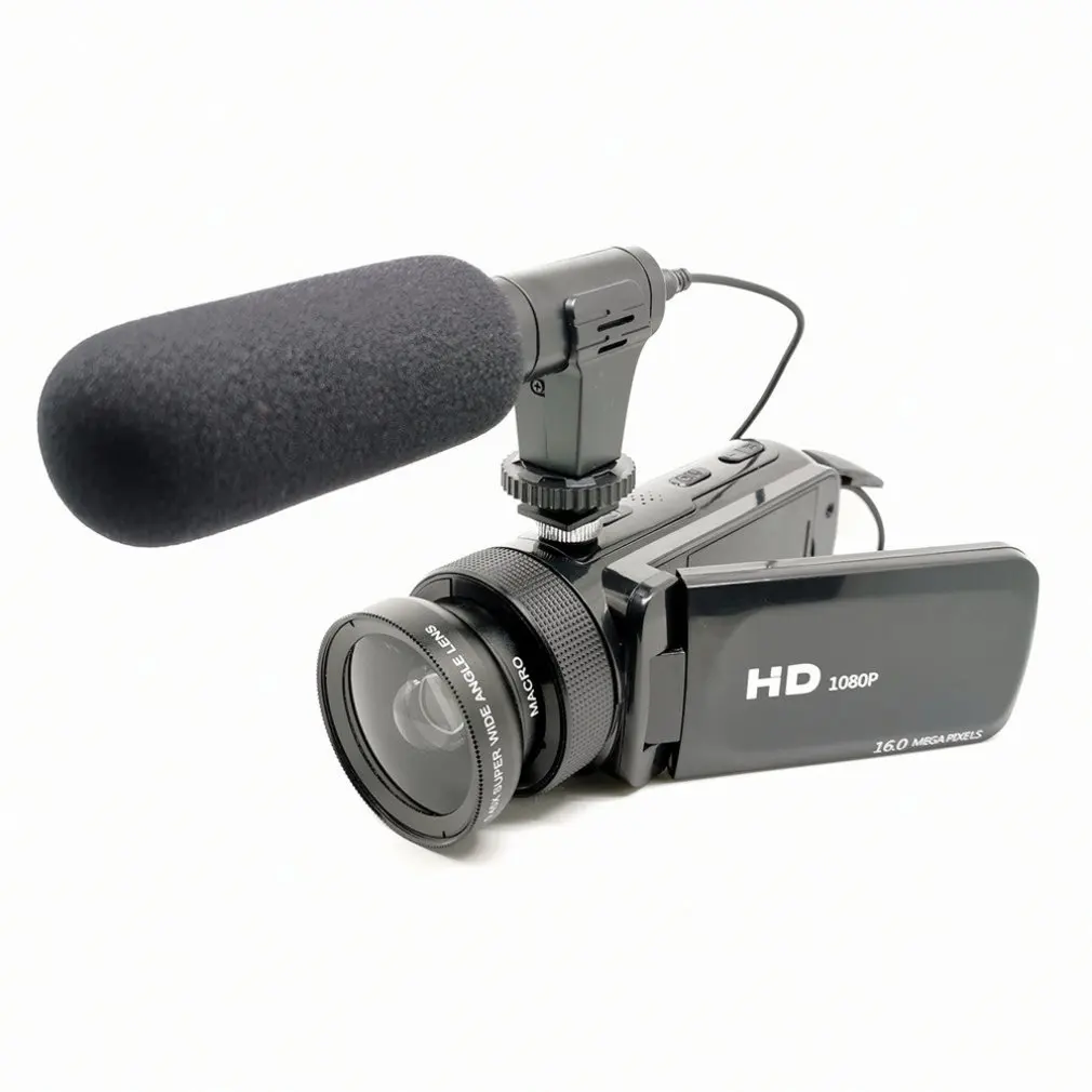 High Definition Digital Video Camera With Microphone Wide-angle Lens Home Durable Digital Video ...