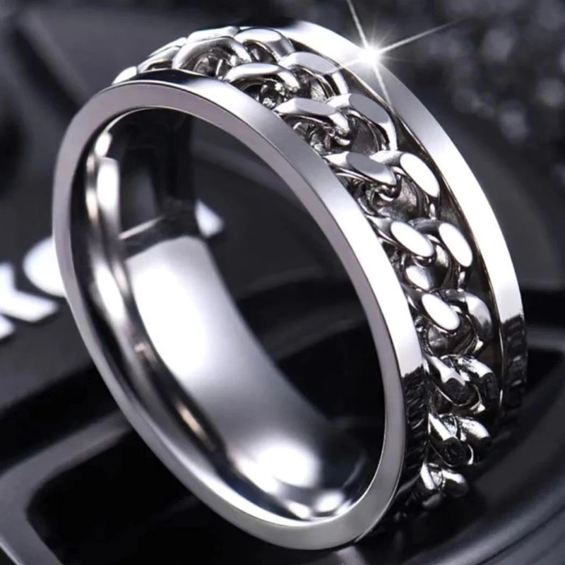 New Cool Stainless Steel Rotatable Couple Ring High Quality Spinner ...