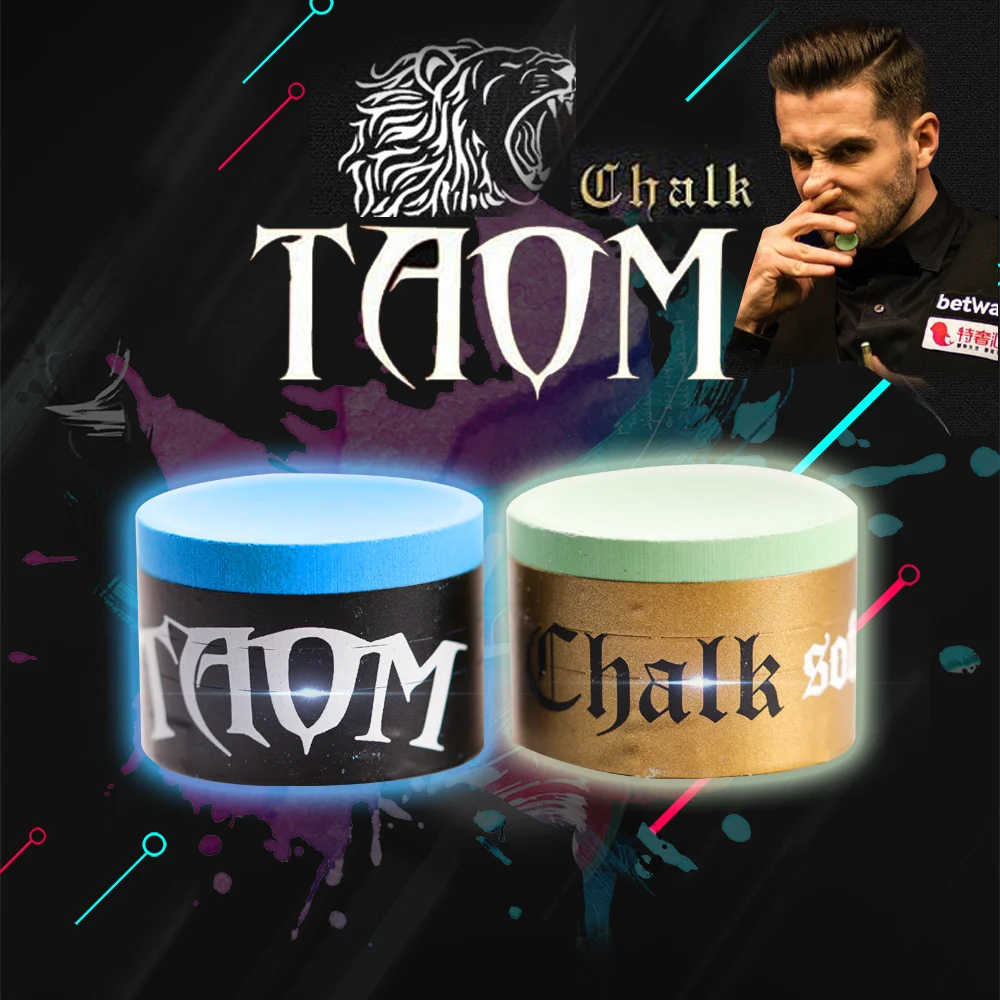 Original-TAOM-Chalk-V10-Billiard-Round-Chalk-Blue-Green-Pink-Colors ...