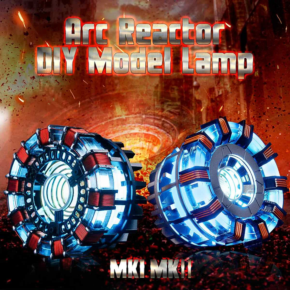 Mk1 Arc Reactor Usb Led Light Action 1:1 Scale Model Building Kits With ...