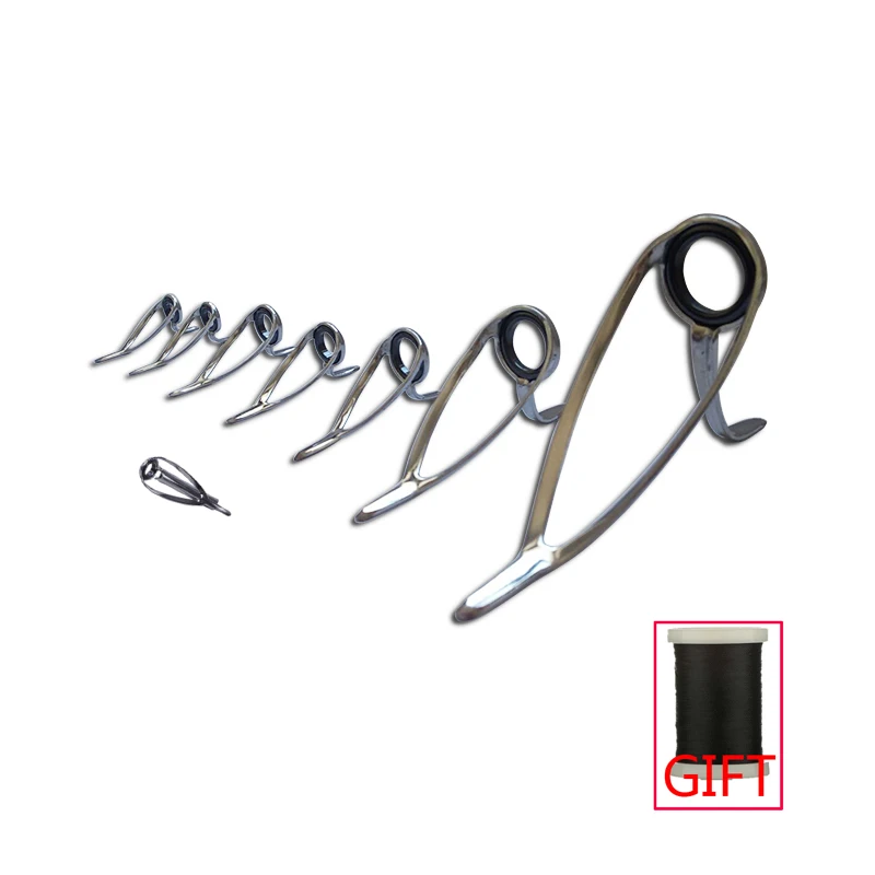 8pcs/Kit CR Bracket Surf Rod Boat Jigging Rod Guide Ring stainless ...