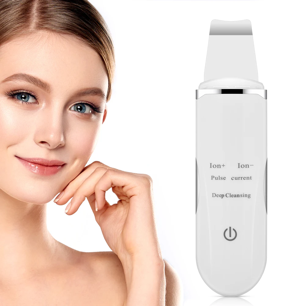 EMS Ultrasonic Skin Scrubber Ultrasound Face Spatula Peeling Beauty ...