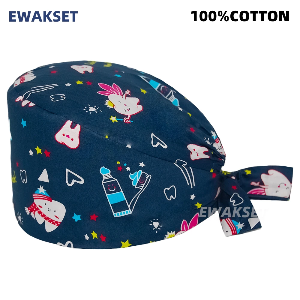 Cute-Dental-Cap-With-Sweatband-Cotton-Dentist-Nurse-Caps-Clinical-Work ...