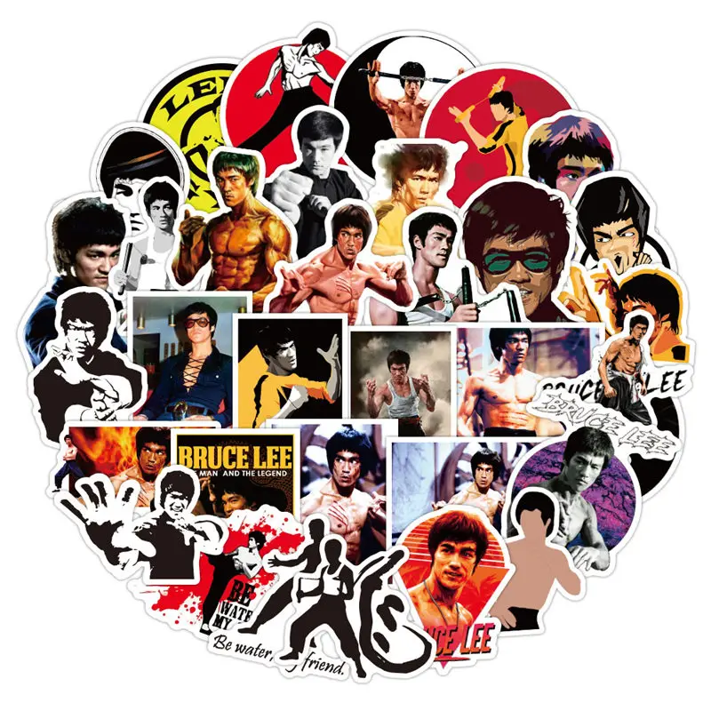 Best 50Pcs Bruce Lee Graffiti Scrapbook Sticker for Laptop Motorcycle ...