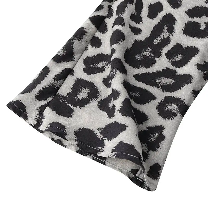 Plus Size Summer Dress Celmia Women Sexy Leopard Print Dresses Long Tops V-neck Casual Loose ...