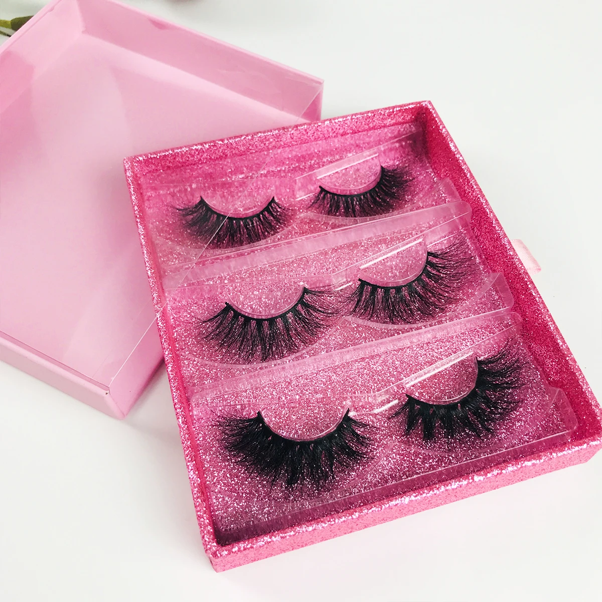 Wholesale 3pairs Of False Eyelash Packaging Box Lash Book Custom Your ...