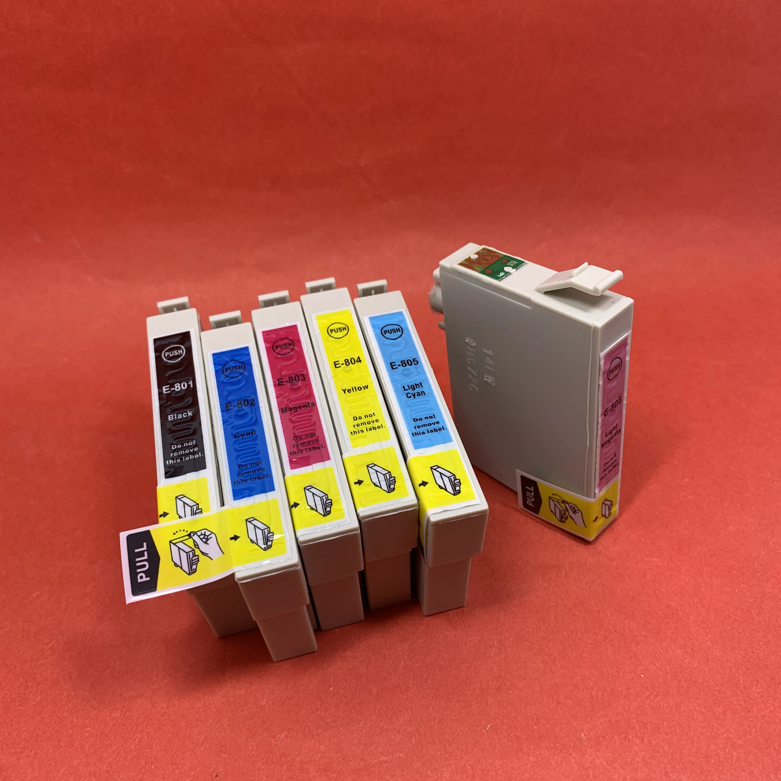 6pcs Compatible Ink Cartridge T0801 T0802 T0803 T0804 T0805 T0806 For ...