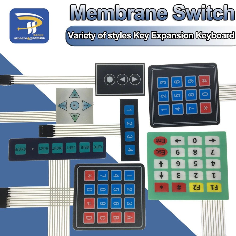3 4 5 12 16 20 Key Button 4*4 Membrane Switch Keypad 1x4 1x6 3x4 4x4 ...