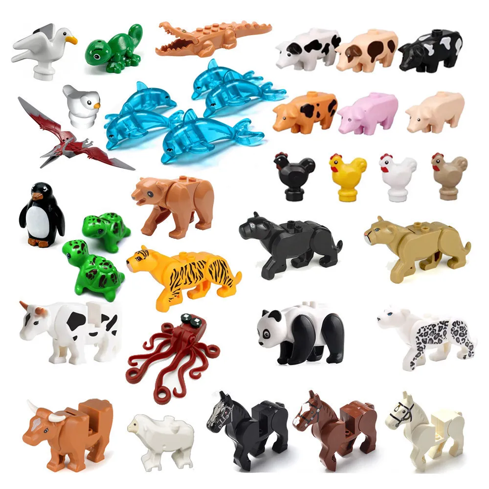 Compatible Mini Animals Building Blocks for Children MOC Turtles Bird ...