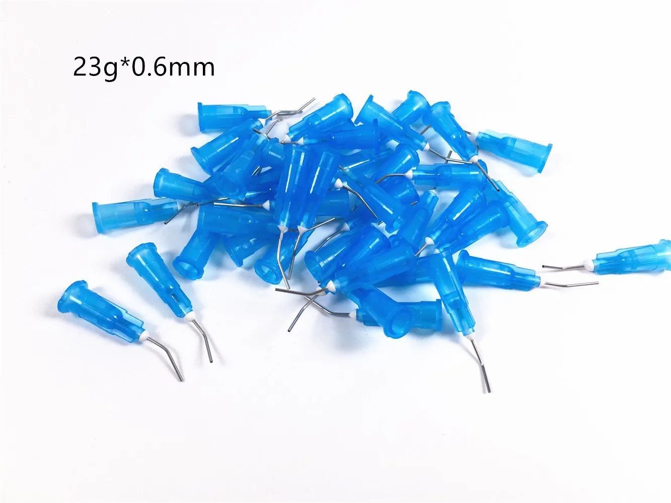 200~5000Pis Blue Dental Pre Bent Flow Dispensing Tips Flowable Needle ...