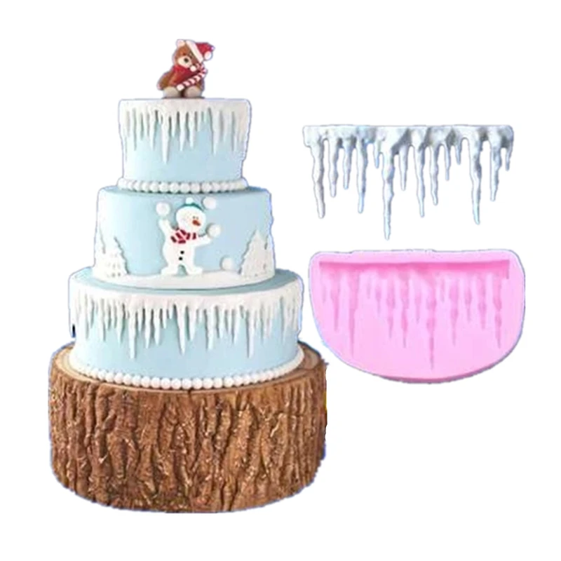 Icicles Cake Decoration Silicone Mold Icicle Border Sugarcraft Frozen ...