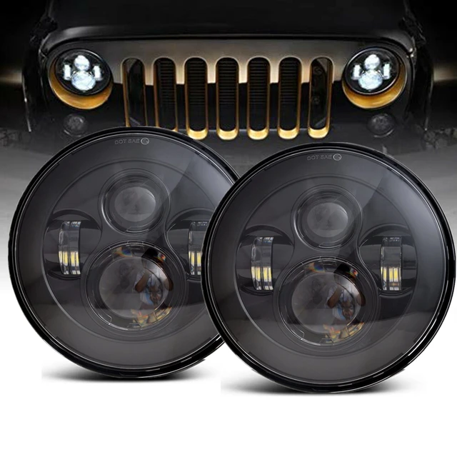 Jeep Oem Led Headlights 7 Inch Round LED Headlight - Hi/Lo Beam For ...