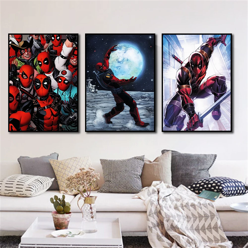 Cuadro-de-pel-cula-de-Deadpool-de-Marvel-pintura-en-lienzo-carteles-de ...