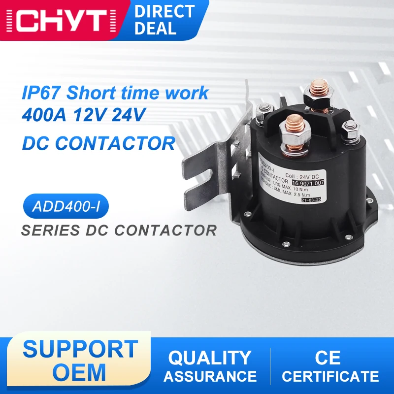 Contactor CC de presión hidráulica, ADD400 I, 12v, 24V, 400A, para ...