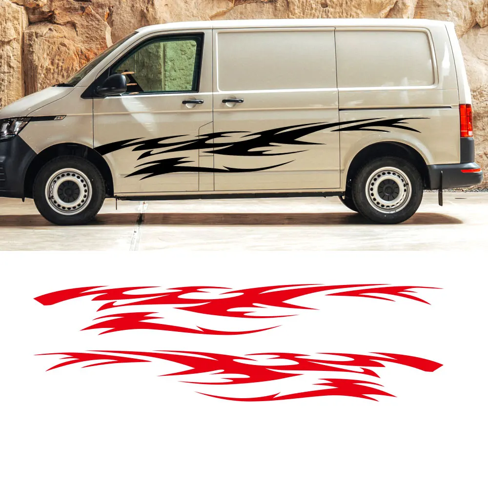 2PCS Car Door Side Stickers For Volkswagen VW Transporter T4 T5 T6 ...