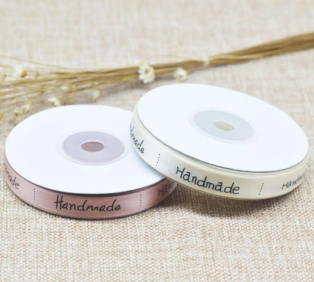 KALASO 1Roll 25Yards Handmade Label Tags Ribbons For DIY Crafts Gift ...