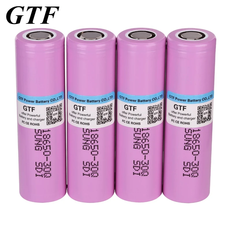 Gtf 3.7v 18650 Battery 3000mah Inr18650 30q 20a Discharge Li-ion ...