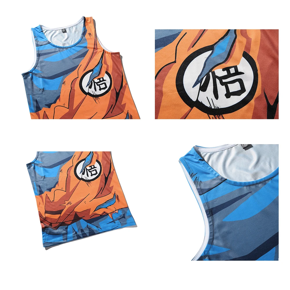 Anime Dragon Ball Z Angemon Son Goku Vest Cosplay Costume - AllCosplay.com