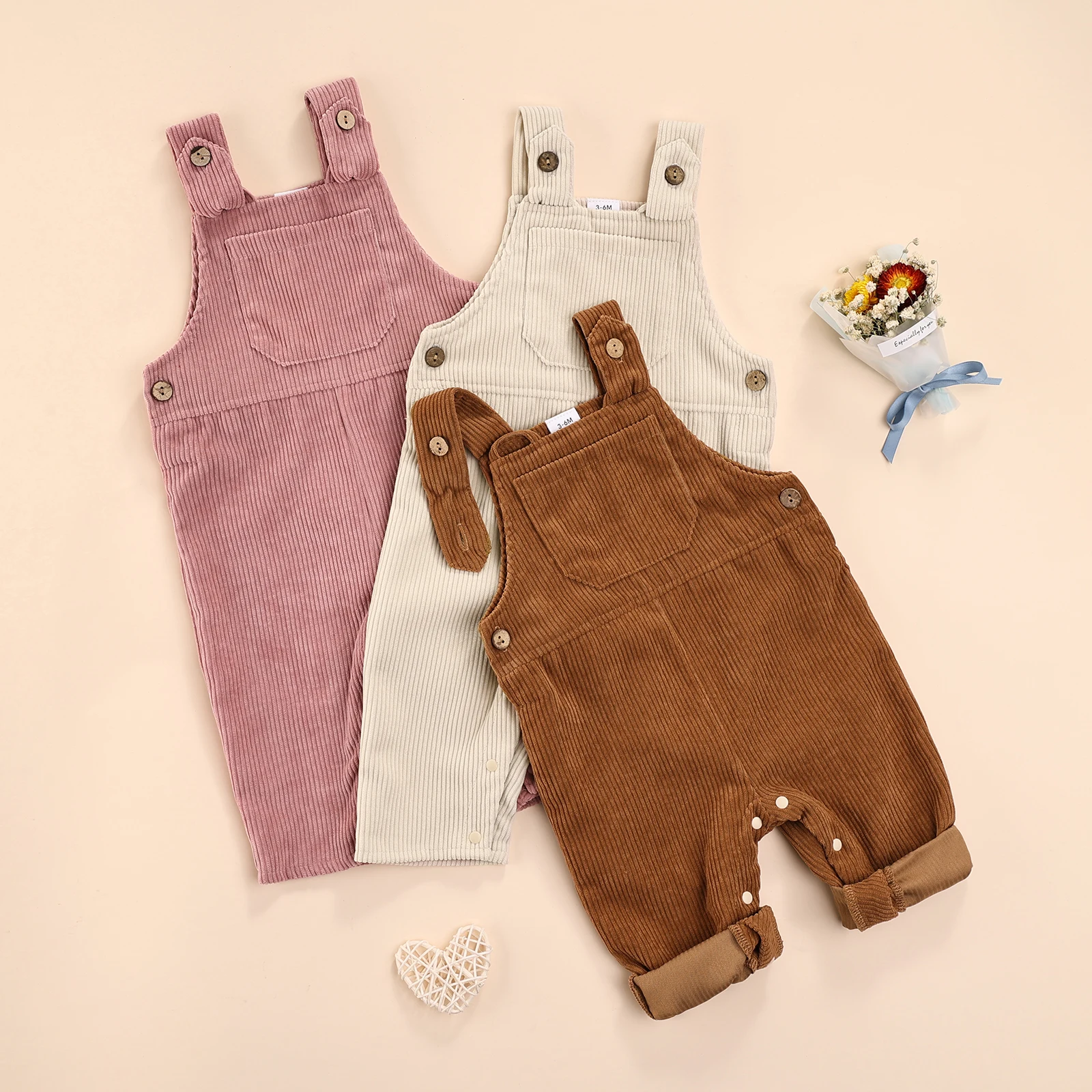 Bib Overalls Corduroy Baby Boy | Girls Corduroy Bib Overalls - 3 Infant ...