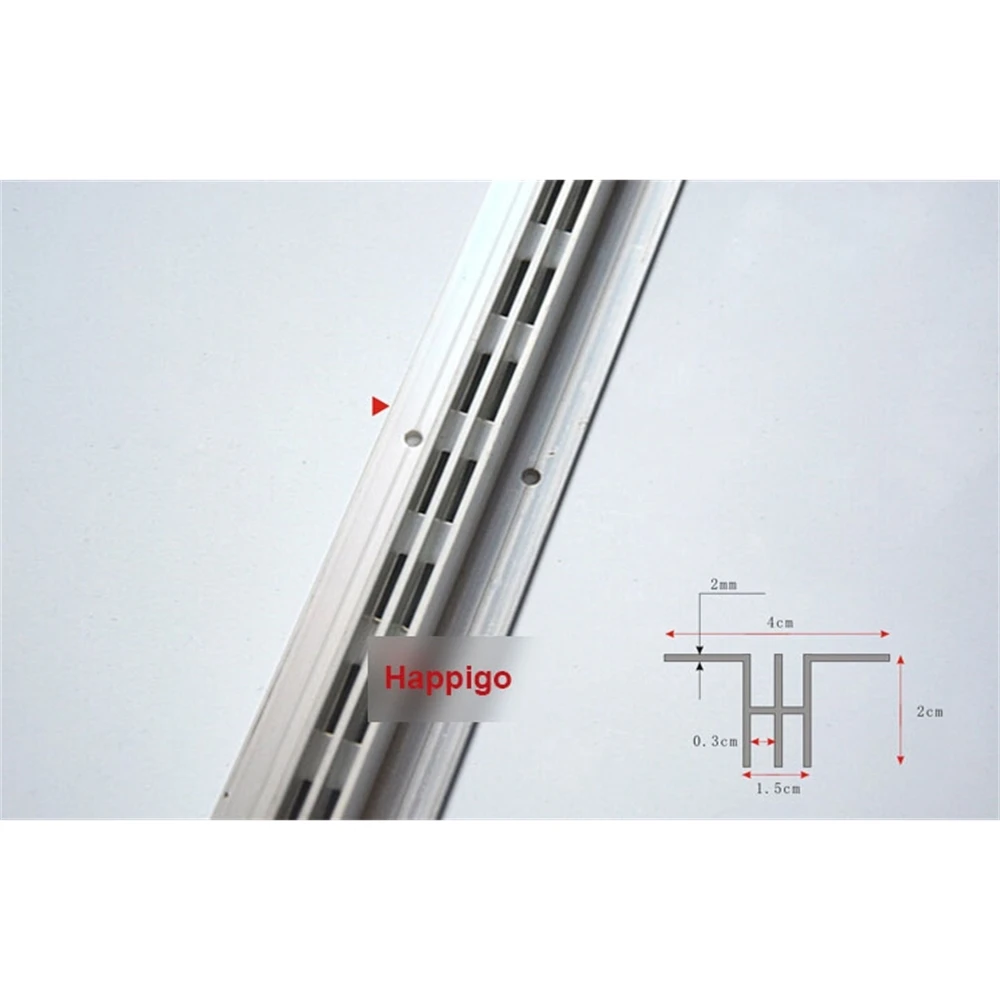 2.4 Meters Aa Double Rails Single Row Column Aluminium Bar Diy Shelf ...