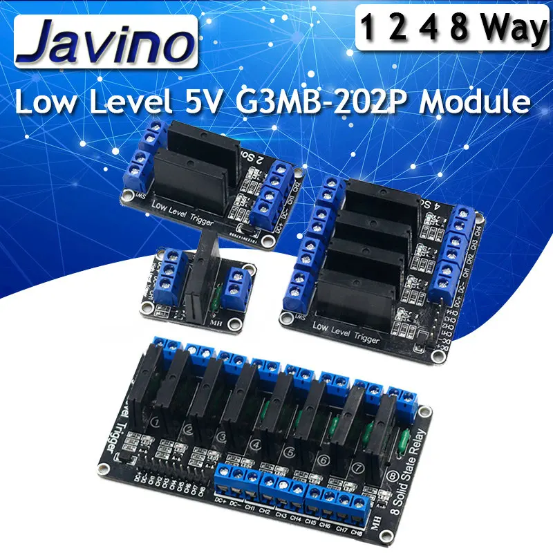 Low Level 5v 1/2/4/8 Channel Solid State Relay Module Ssr G3mb-202p ...