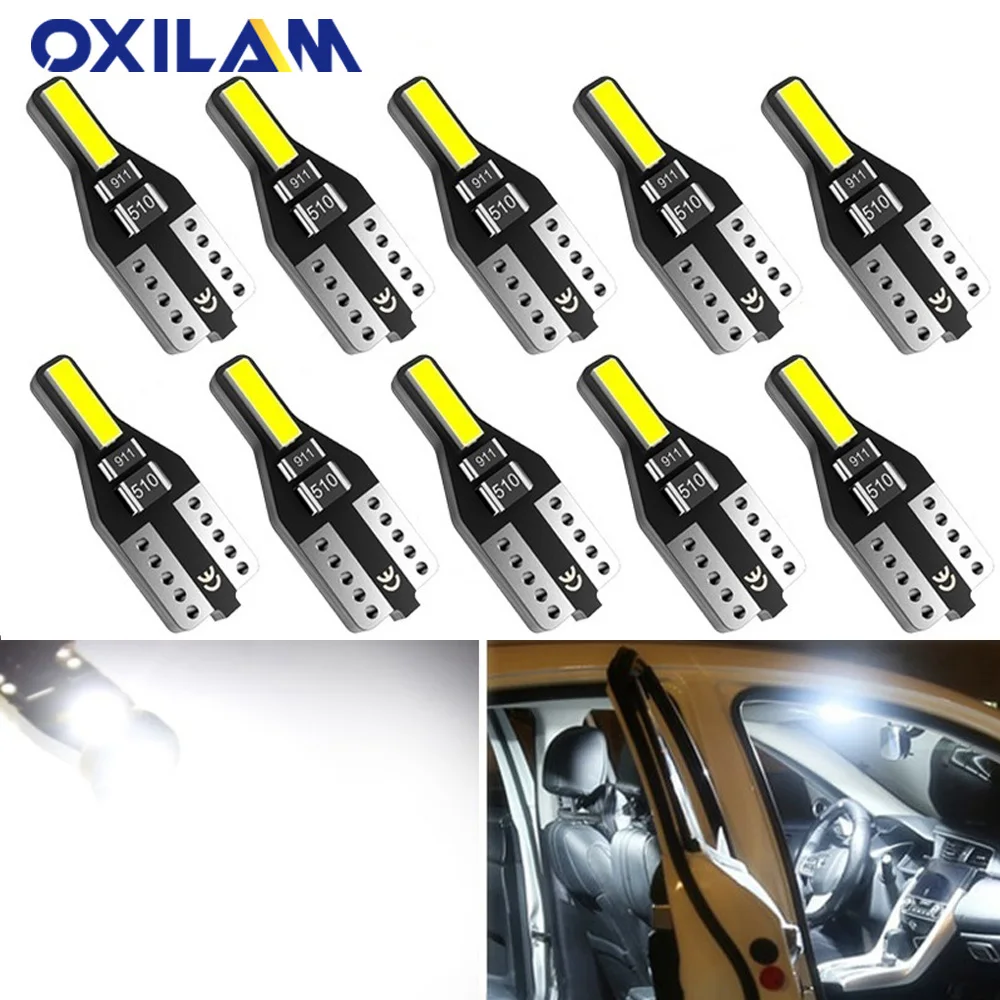 10pcs T10 W5w Led Bulb 194 168 Car Interior Bulb Light Reading Light ...