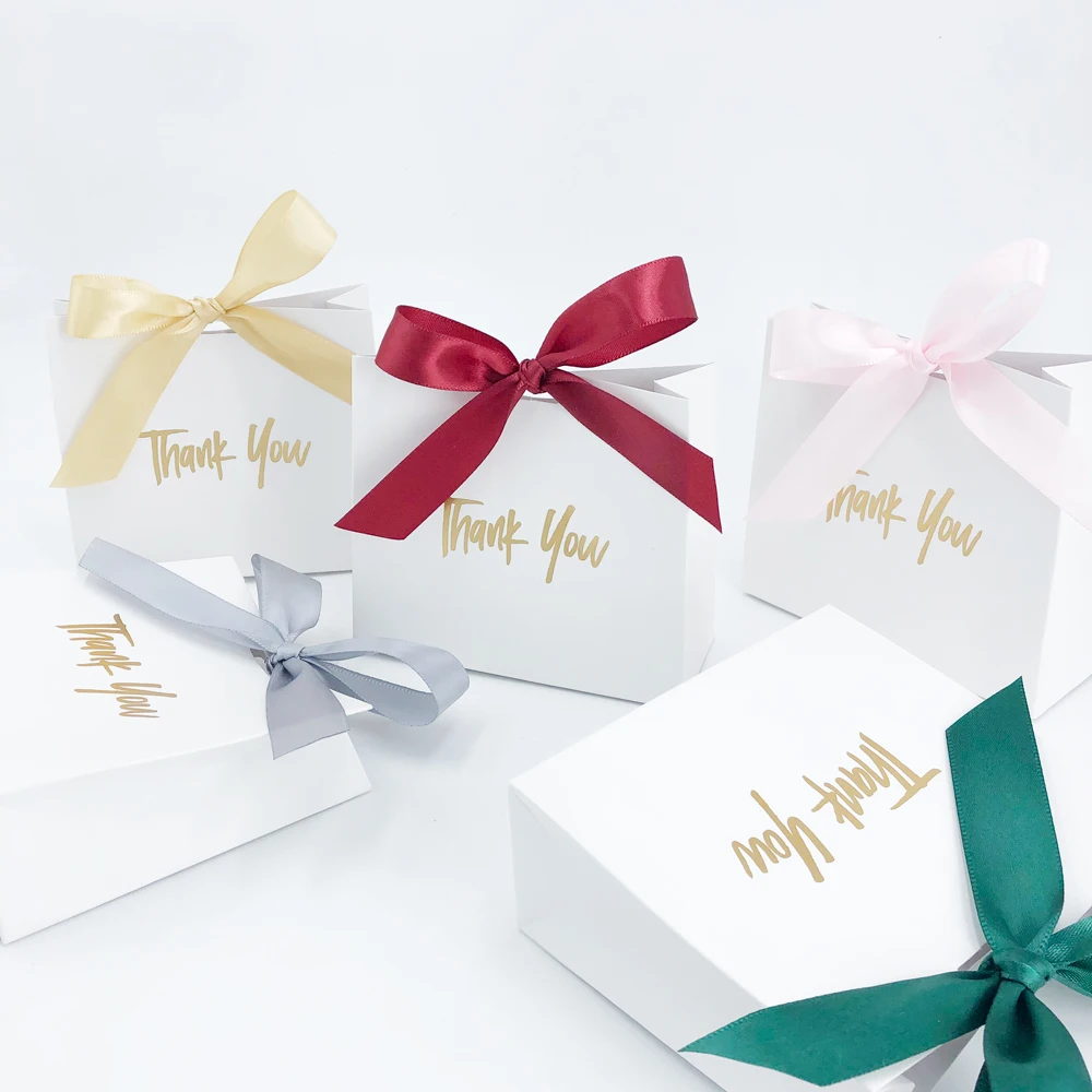 Thank You Style White Mini Wedding Favor Box Gift Boxes Candy Boxes ...