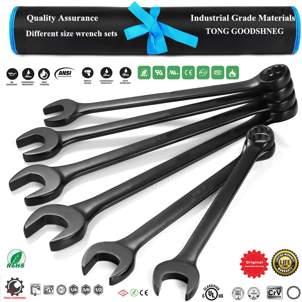 Black-Ratcheting-Metric-Industrial-Grade-Gear-Spanner-in-Polished ...