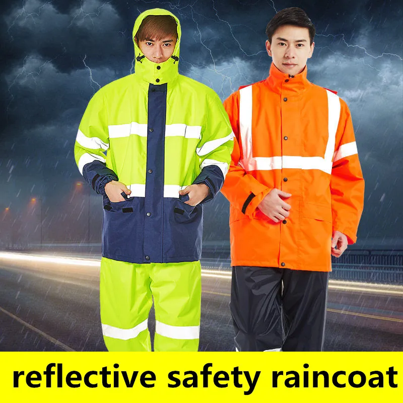 High Visibility Cycling Men's Windbreaker Waterproof Lightweight Safety ...