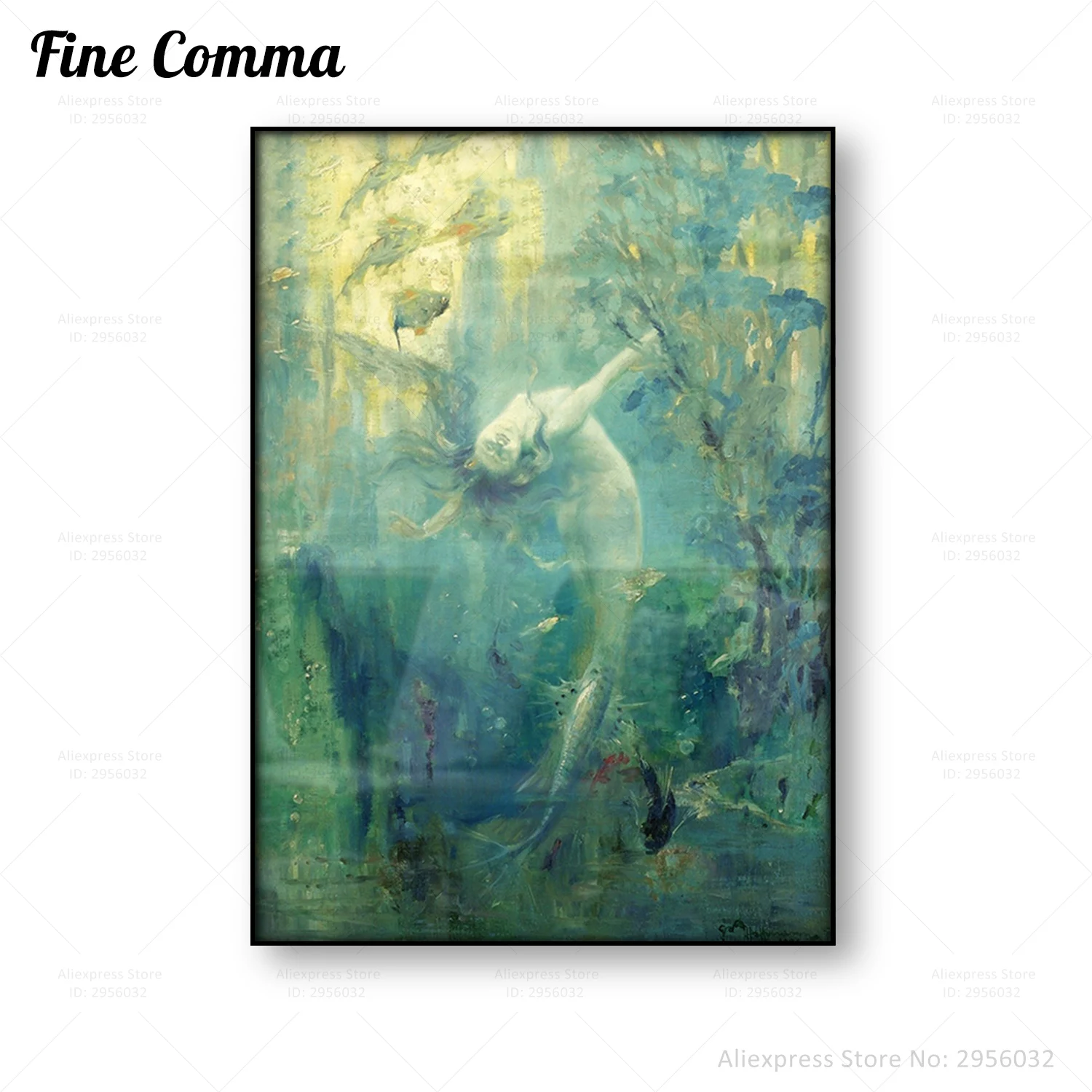 Siren Mermaid Picture | Siren Painting | Mythological Decor | Siren ...