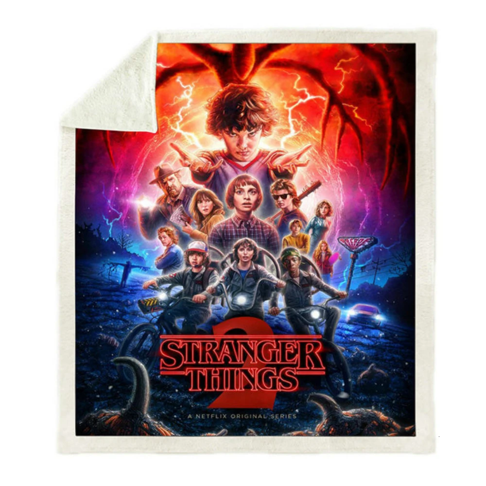Stranger Things Throw Blanket 3D Printed Velvet Plush Sofa Blanket ...