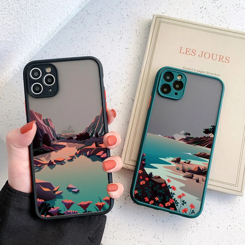 Hand Painted Landscape Phone Case For iPhone