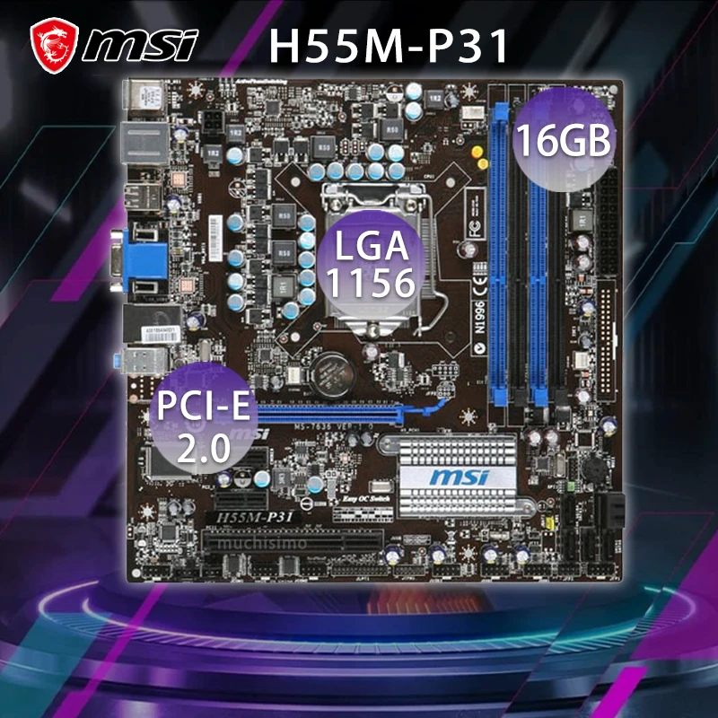 Motherboard Msi Socket 1156 H55 H55m P31 | H55m E21 Msi Motherboard Socket 1156 - Motherboards ...