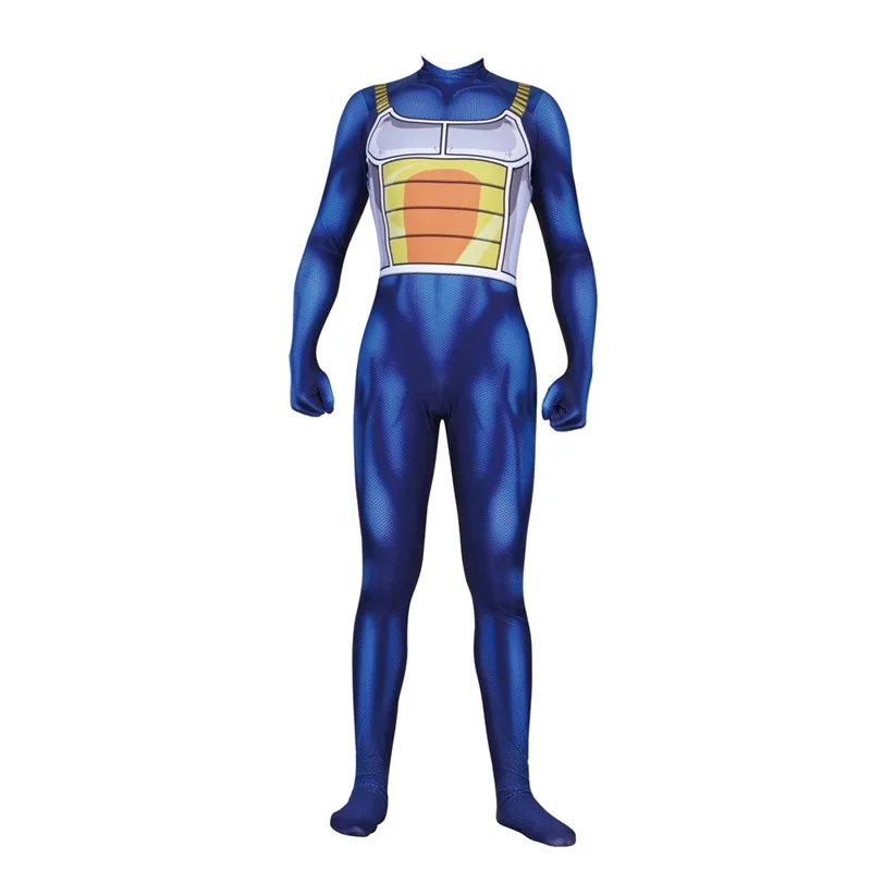 Anime Dragon Ball Blue Vegeta Zentai Jumpsuits Cosplay Costume ...